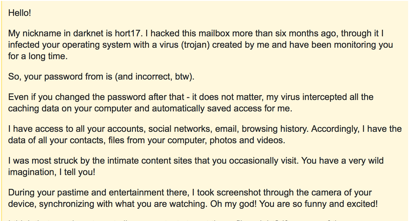 Beware Email Scammers – Gentle Humor